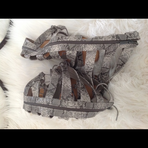 torrid | Shoes | New Torrid Snakeskin Leather Knee High Gladiator 6 ...